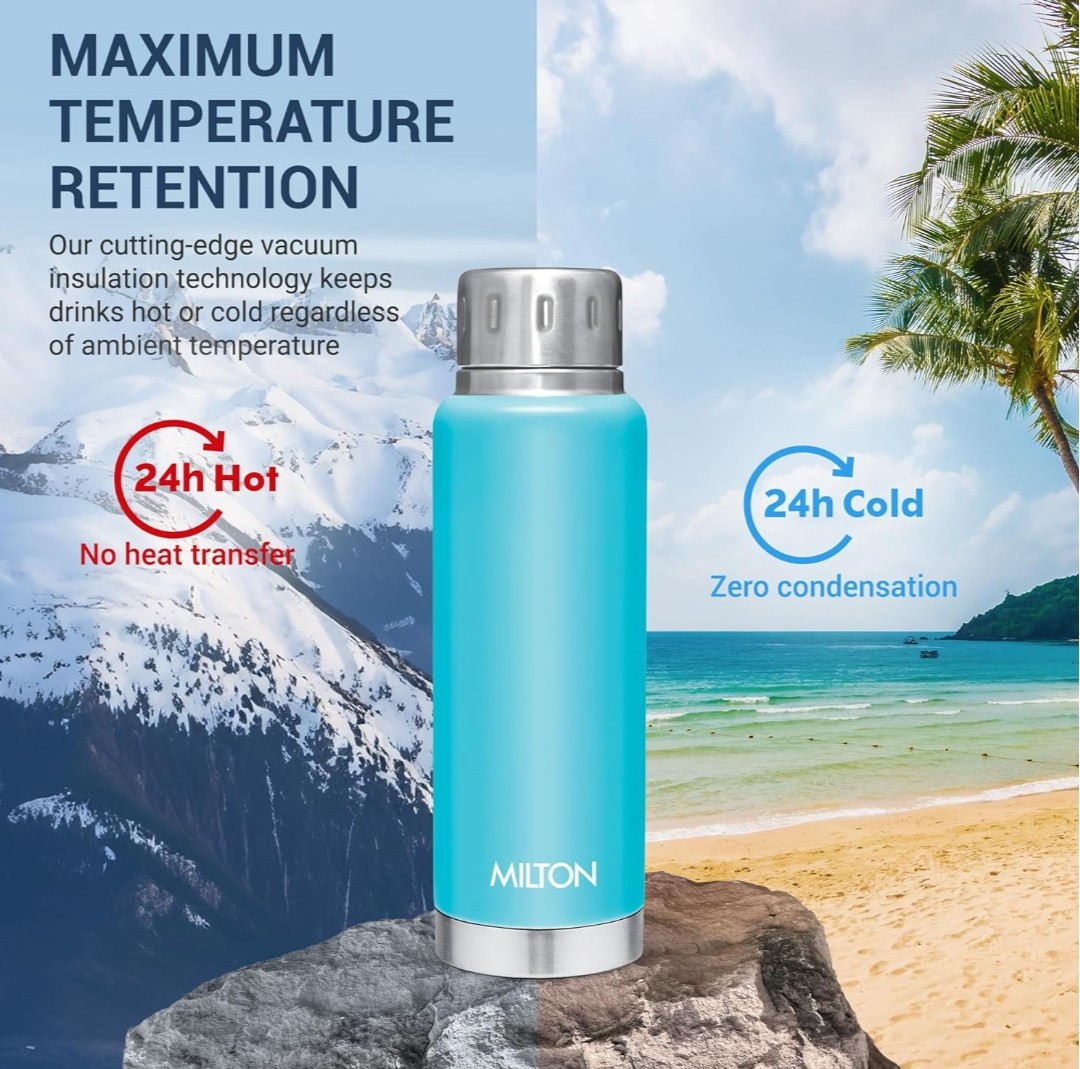 Elfin 300 Thermosteel Water Bottle 300 ml, 24 Hr Hot and Cold I Leak ...